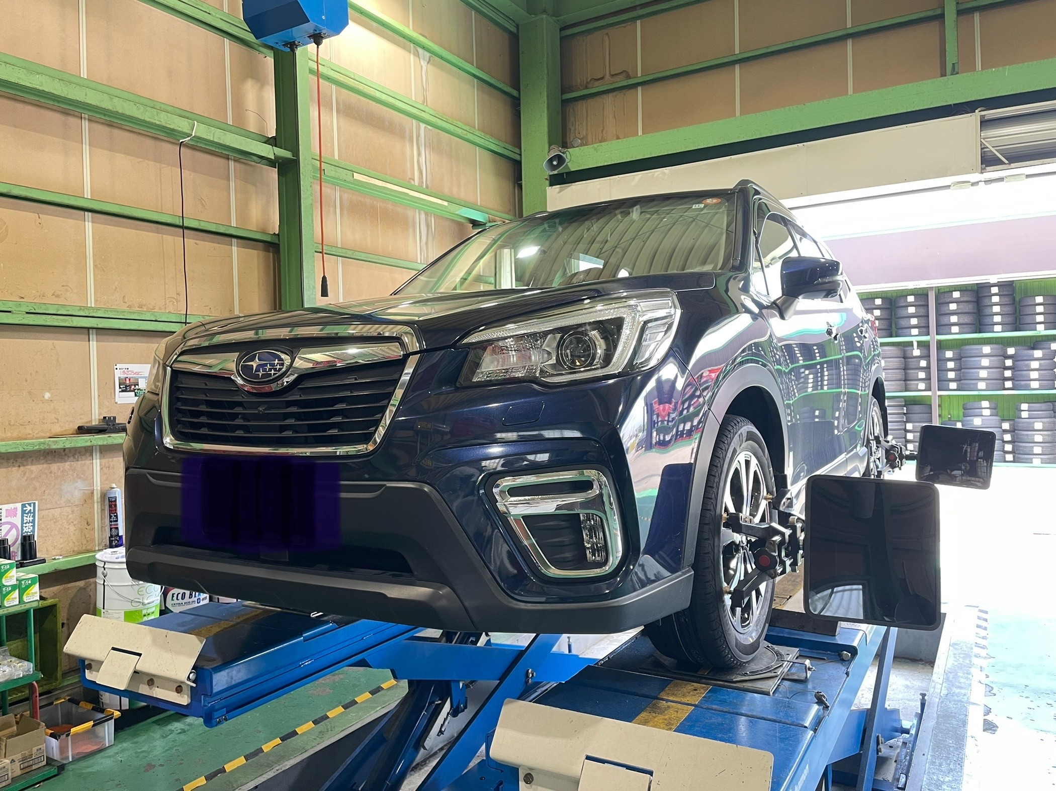 【スバル・5BA-SK9・フォレスター】アライメント測定·調整 | 店舗おススメ情報 | タイヤ館 川越（三重県）
