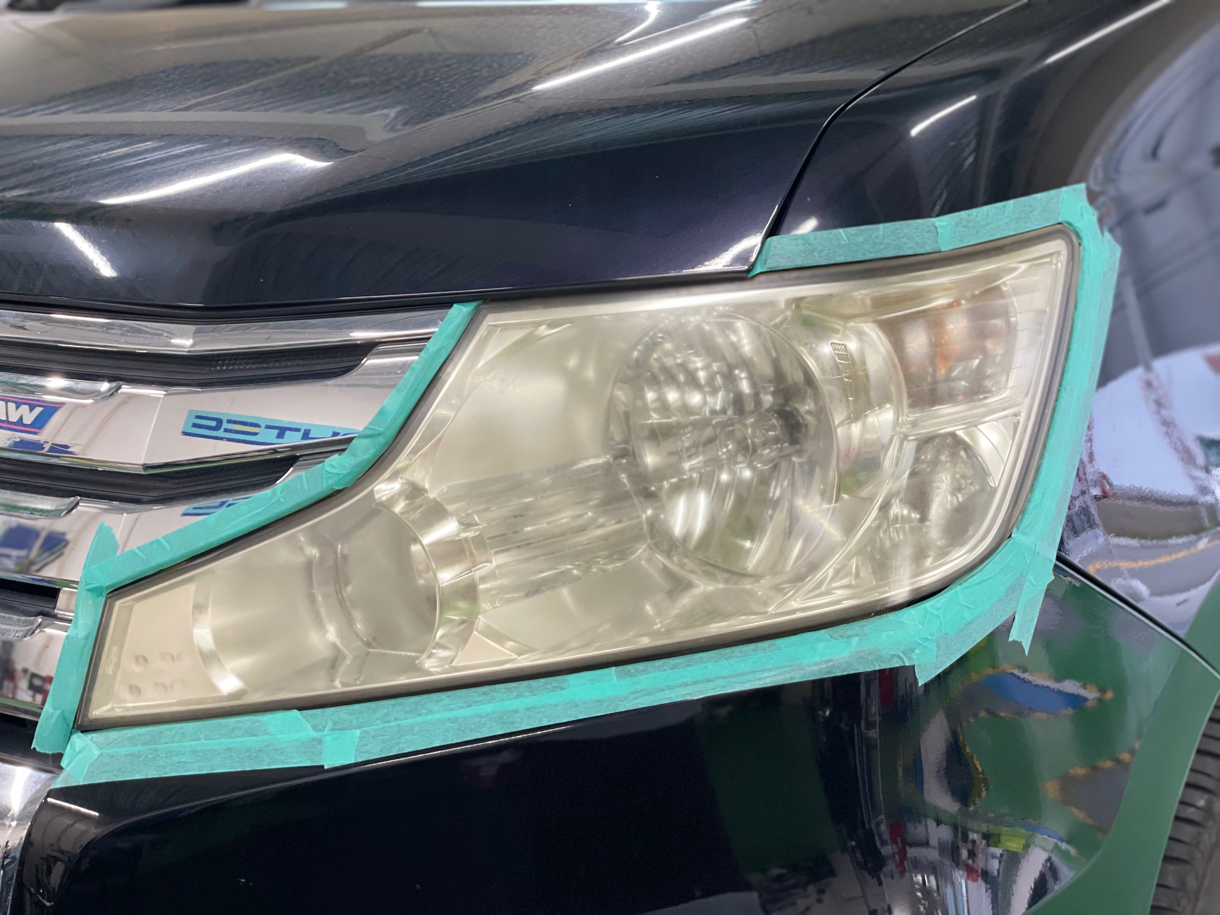 ホンダ ステップワゴンスパーダ RK5 ヘッドライトコーティング施工 | 店舗おススメ情報 | タイヤ館 姫路（兵庫県）