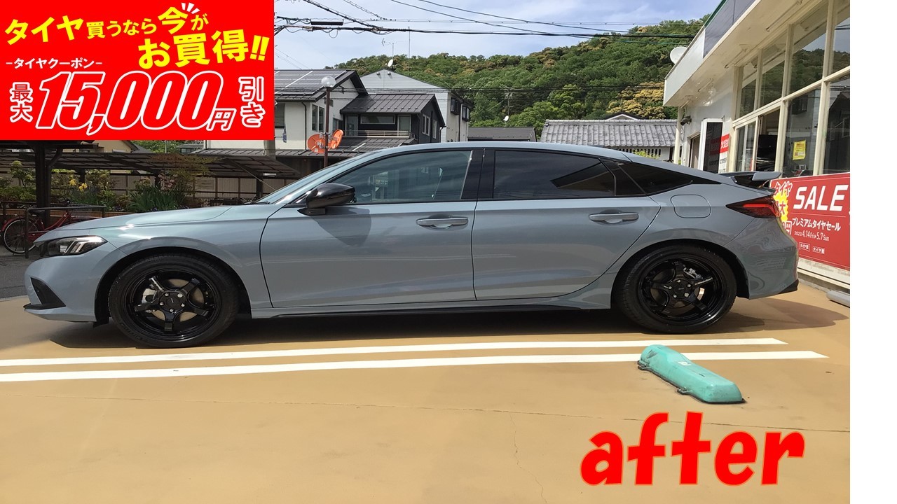 CIVIC【FL1】ｳｪｯｽﾞｽﾎﾟｰﾂ RN－05M ホイール交換 | 店舗おススメ情報 | タイヤ館 北山（京都府）