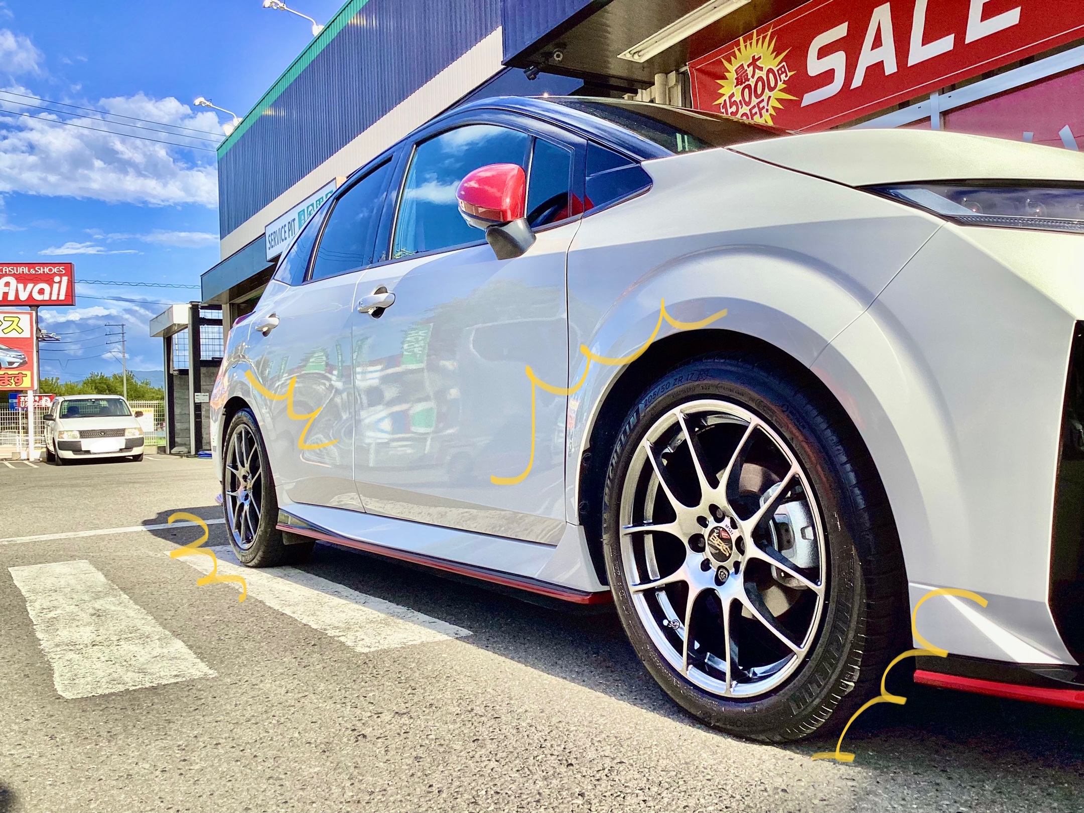 日産 ノート オーラ NISMO(FE13) 『BBS RF』にてホイール交換作業★ | 店舗おススメ情報 | タイヤ館 岩出（和歌山県）