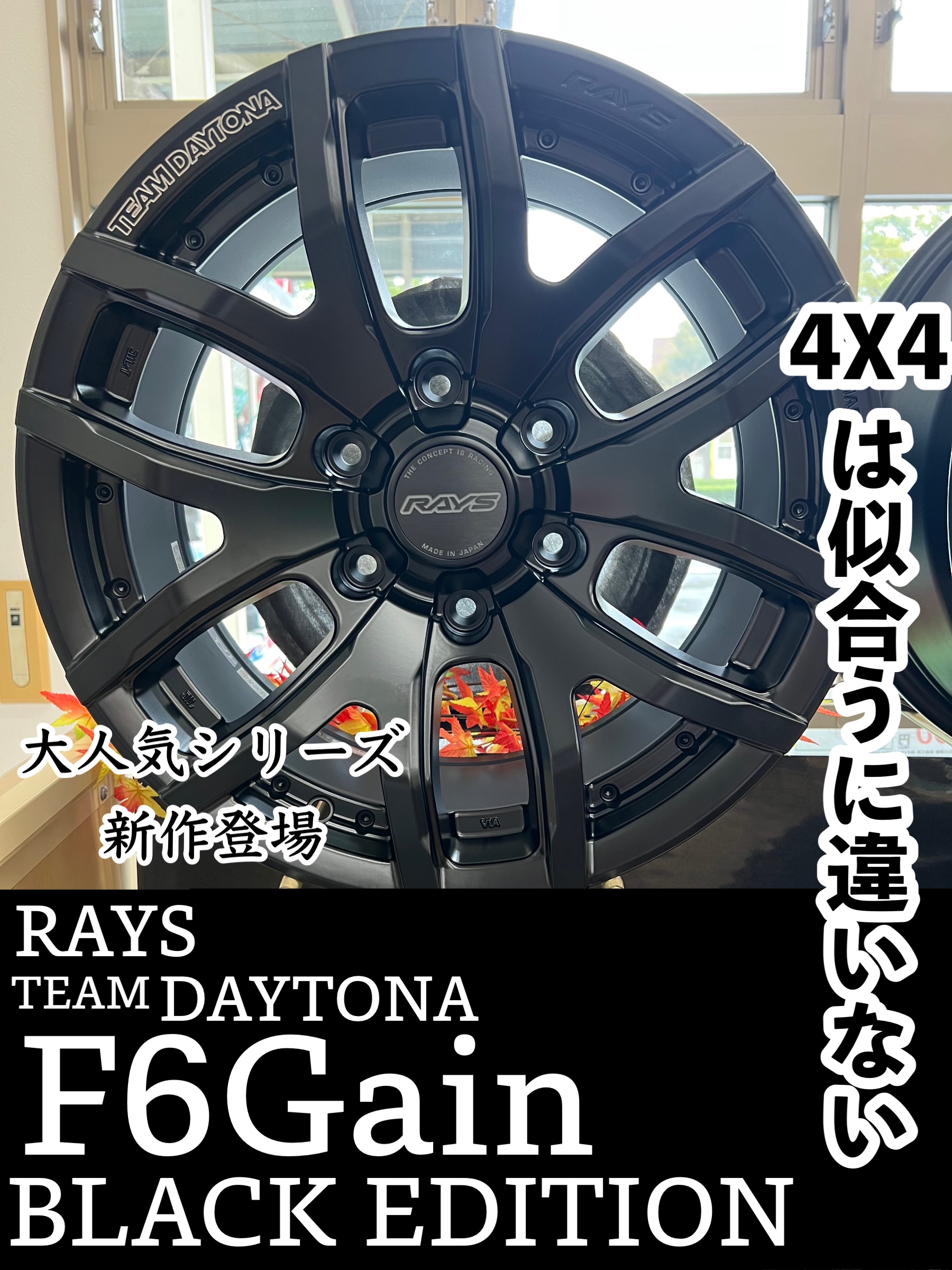 ホイール紹介「RAYS TEAM DAYTONA F6Gain BLACK EDITION」現在展示中！ | 店舗おススメ情報 | タイヤ館 倉吉（鳥取県）