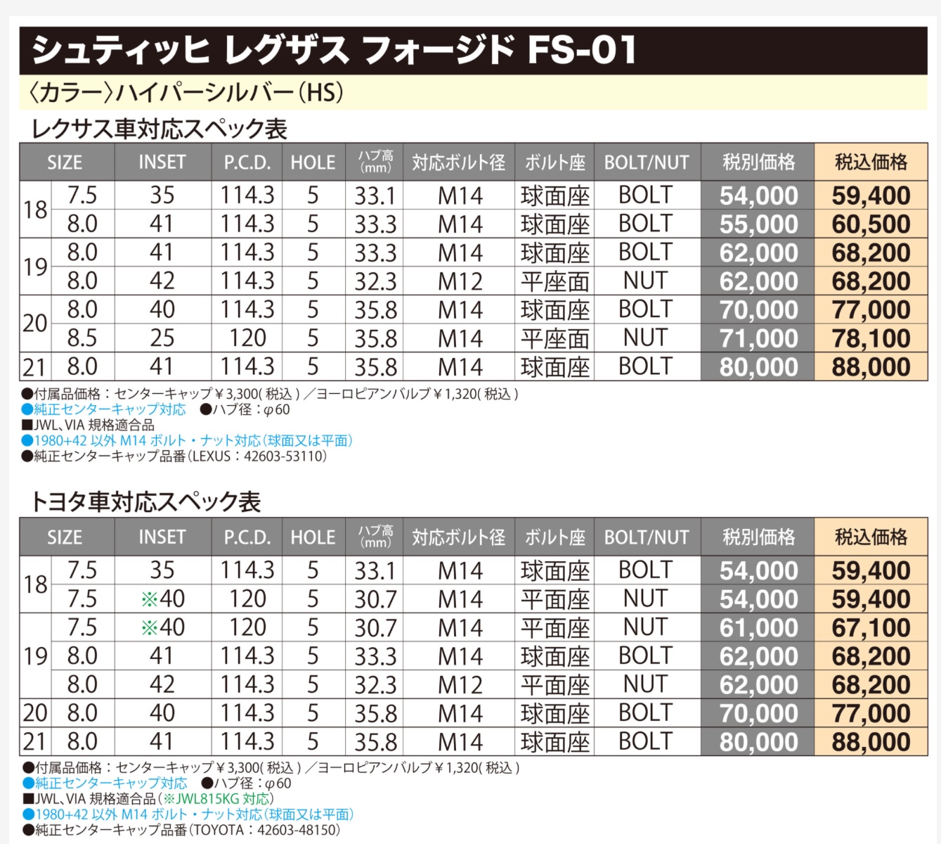アルミホイール紹介〜ホットスタッフさんのシュティッヒ レグザス フォージド FS-01 | 店舗おススメ情報 | タイヤ館 下松（山口県）