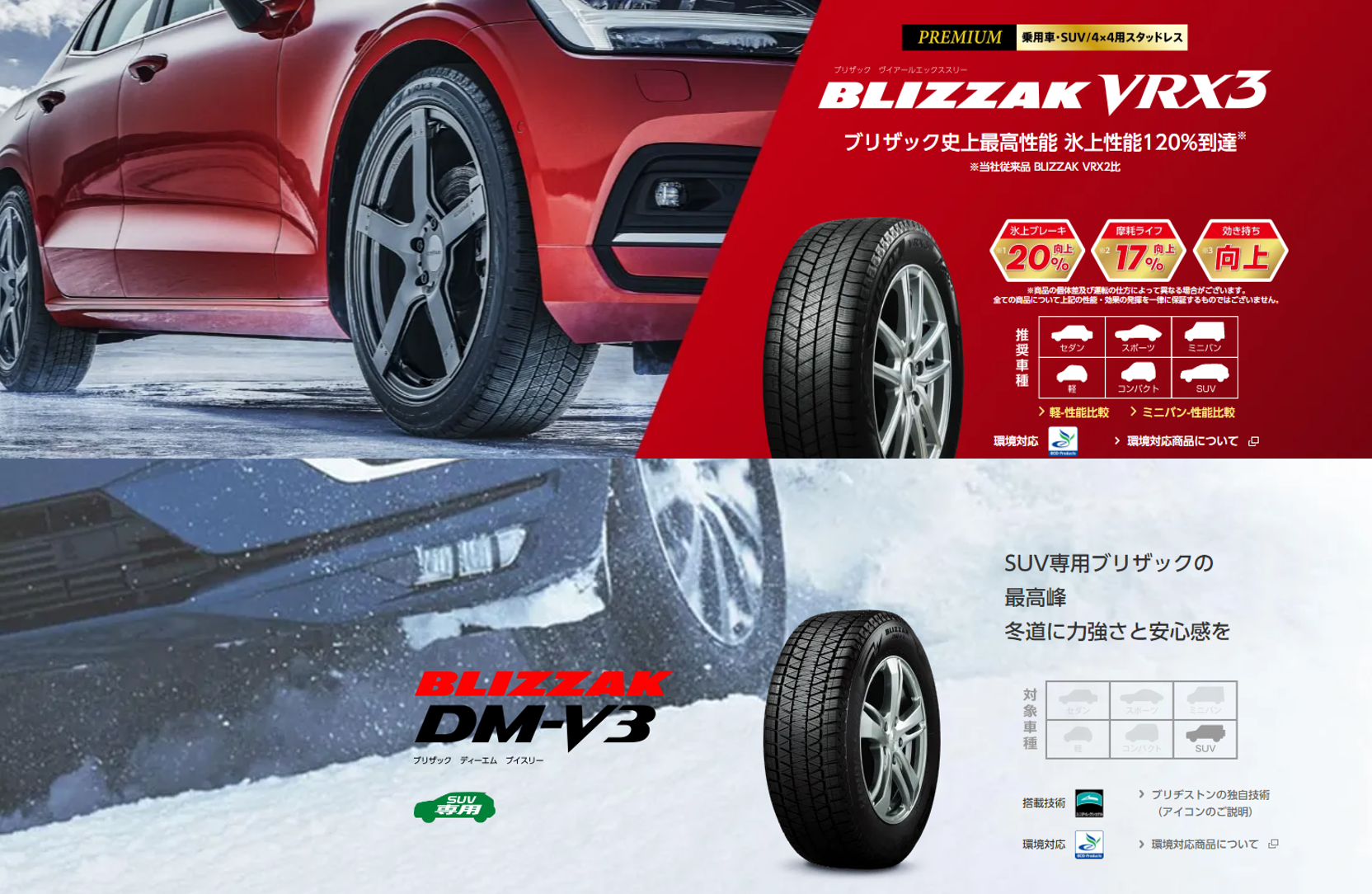 VRX3とDM-V3の違いとは？ | 店舗おススメ情報 | タイヤ館 和田山（兵庫県）