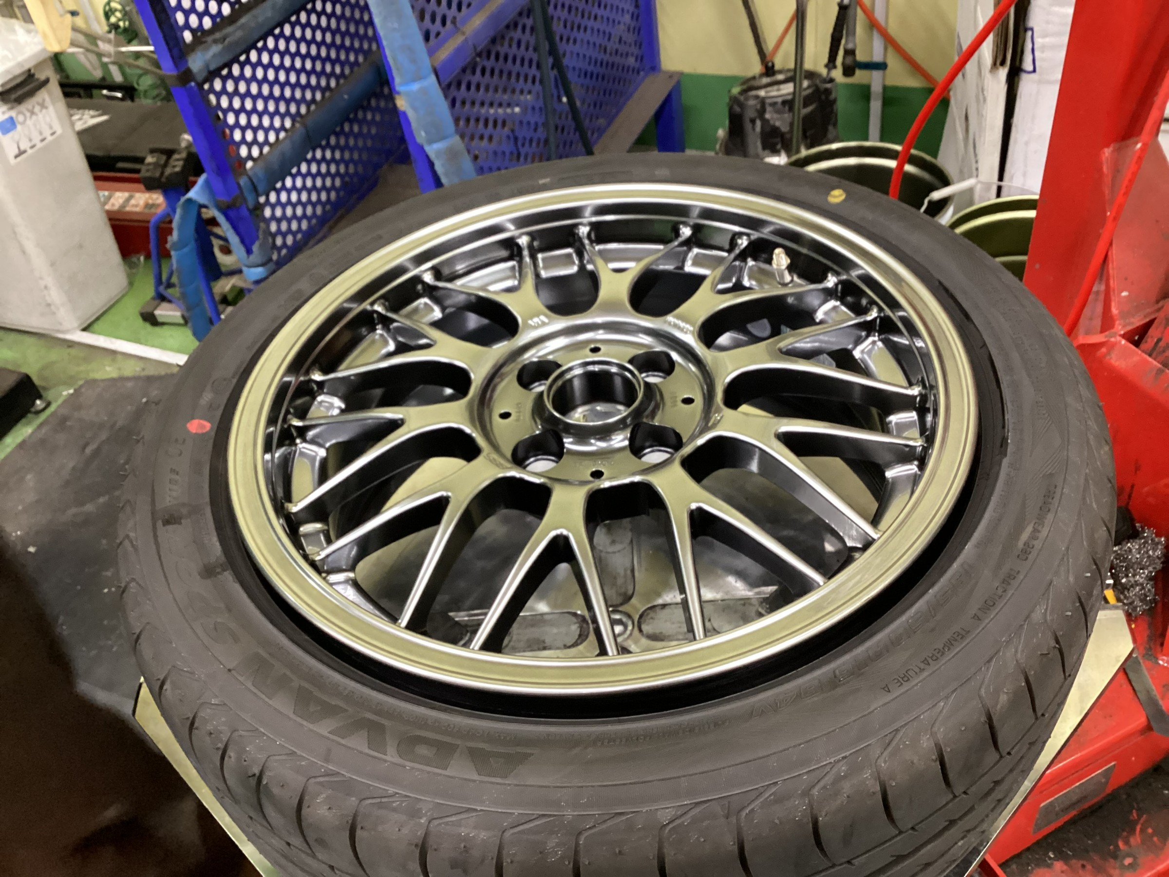 マツダ NDロードスター BBS＆RSRダウンサス取付 ① | 店舗おススメ情報 | タイヤ館 グリーンピットつくば研究学園（茨城県）