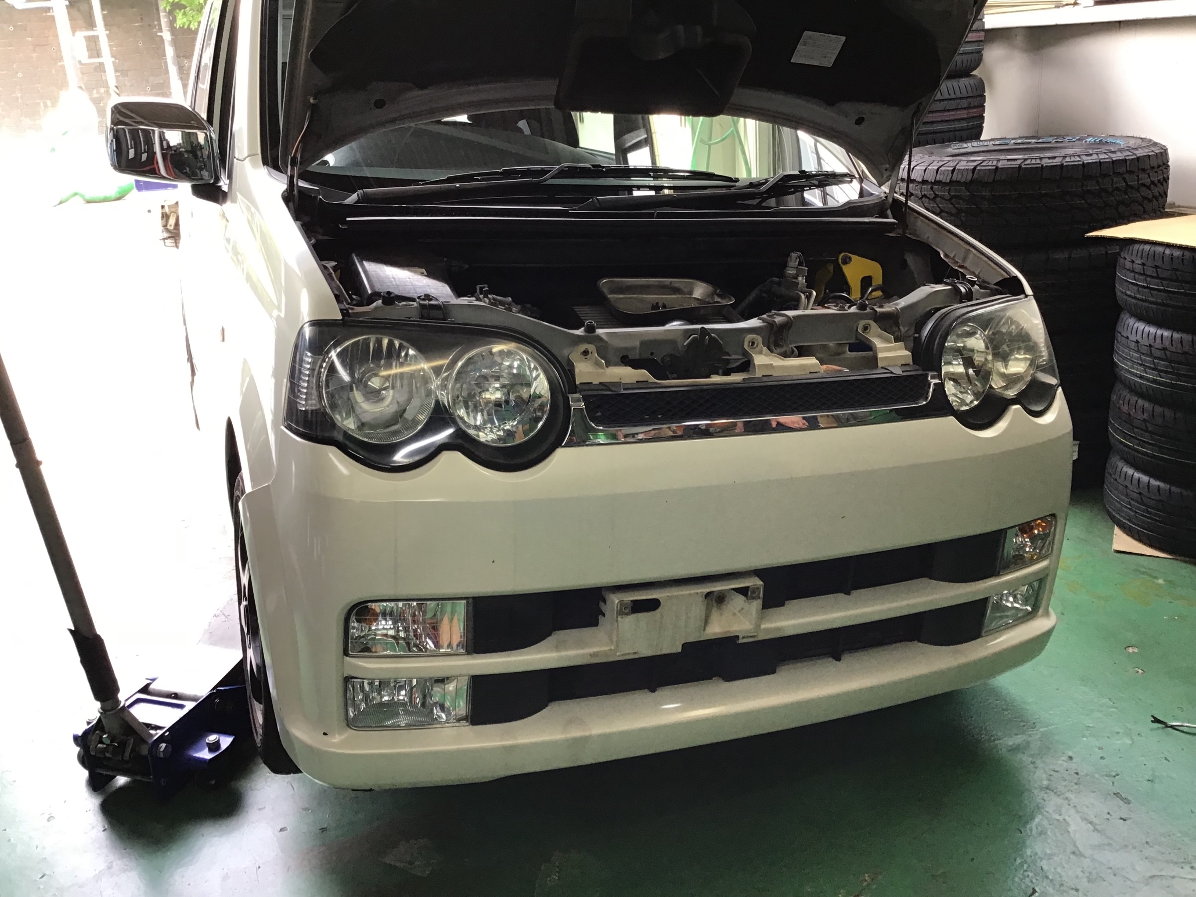 ダイハツ L152 ムーヴ 電動ファンモーター交換 | 店舗おススメ情報 | タイヤ館 ジャパン宮前（神奈川県）