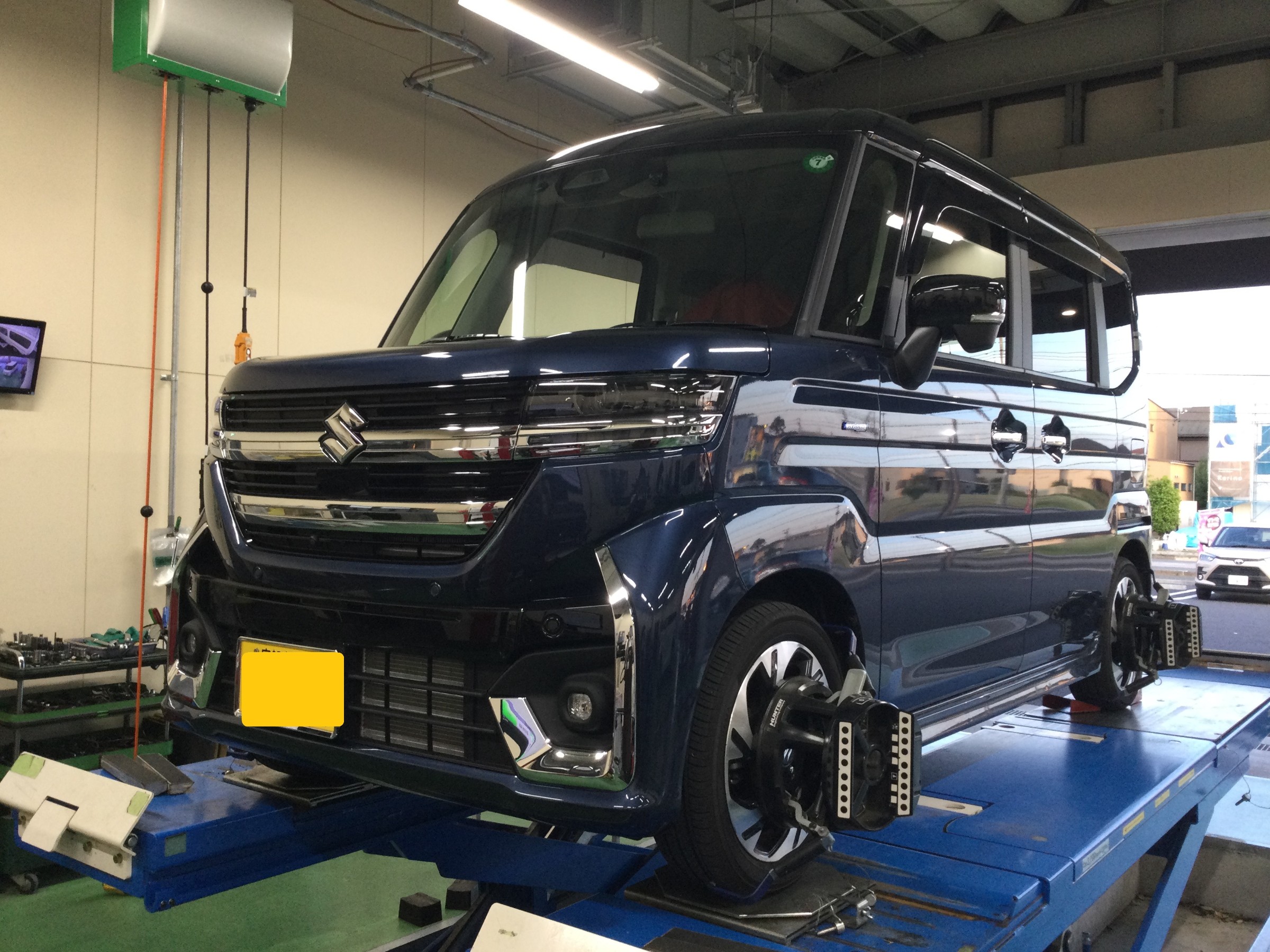 MK54S スペーシアカスタム 】アライメント調整 | 店舗おススメ情報 | タイヤ館 宇都宮東（栃木県） | タイヤからはじまる、トータルカーメンテナンス タイヤ館グループ