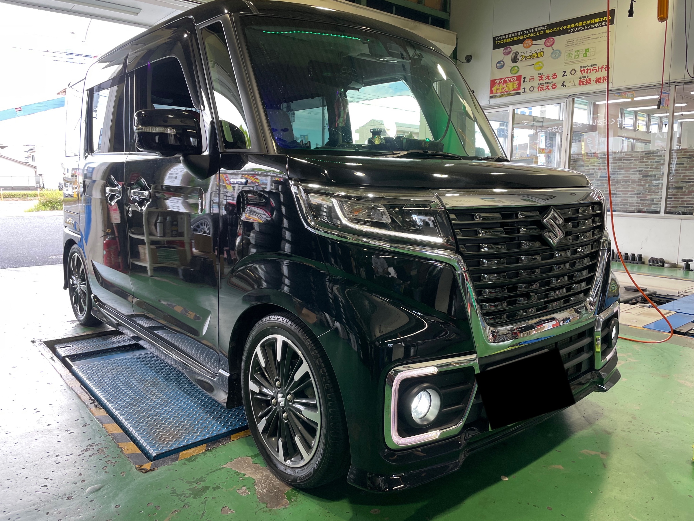 MK53S スペーシアカスタム TEIN車高調装着(^^)/ | 店舗おススメ情報 | タイヤ館 姫路南（兵庫県）