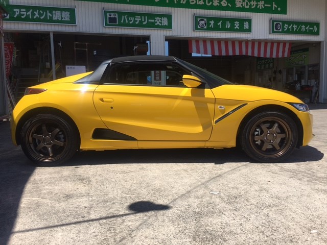 S660にレイズのTE37 KCR | 店舗おススメ情報 | タイヤ館 出水（鹿児島県）