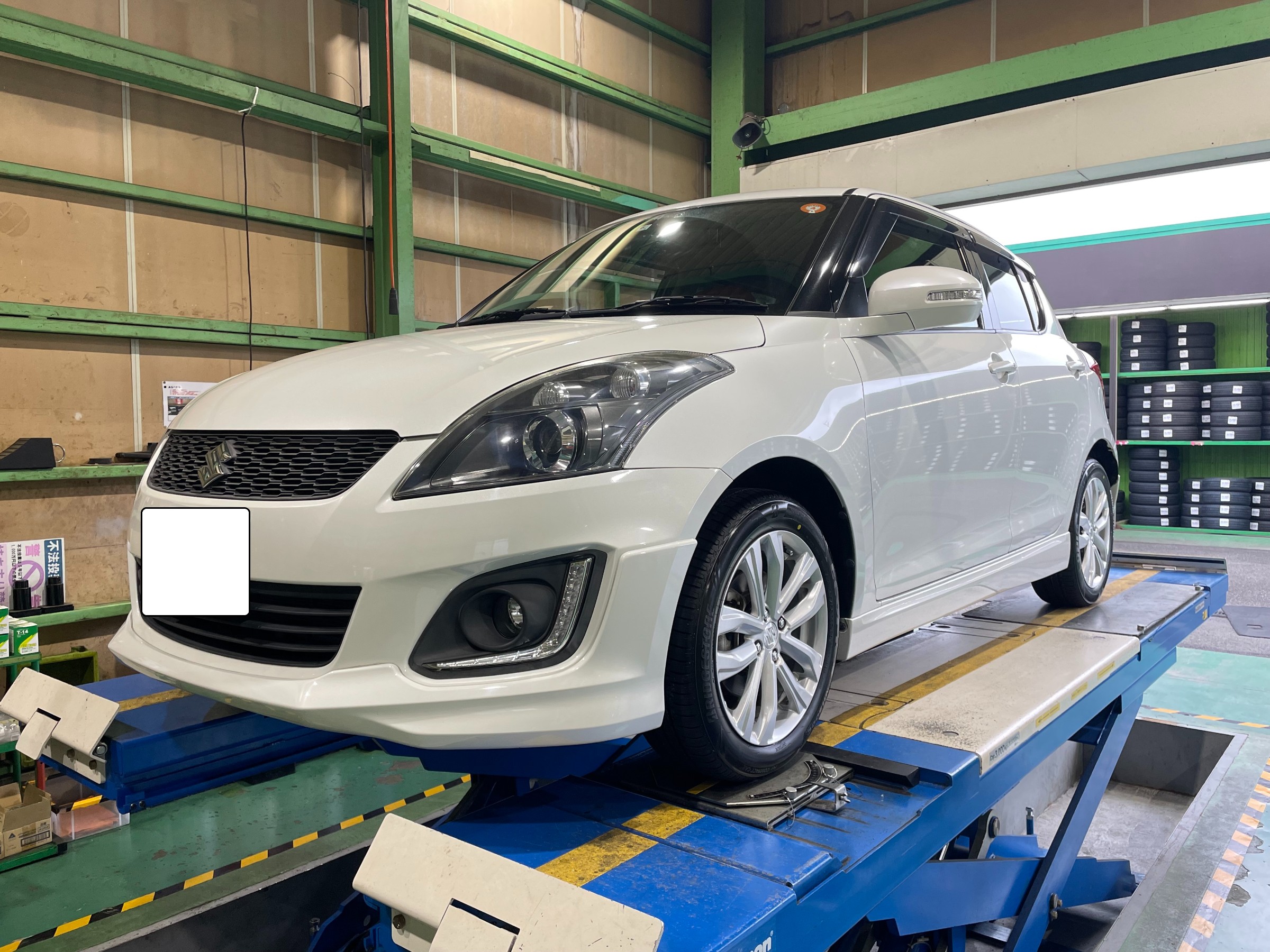 【スズキ・ZC72S・スイフト】アライメント測定・調整 | 店舗おススメ情報 | タイヤ館 川越（三重県）